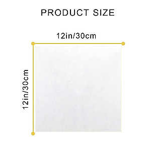 Yuyouqu 50 Pcs 12 x 12 Inch Square Parchment Paper Baking Sheets, Parchment Sheets for Baking Cake, 12'' Wax Paper Squares Deli Paper Sheets for Food Basket Liners White