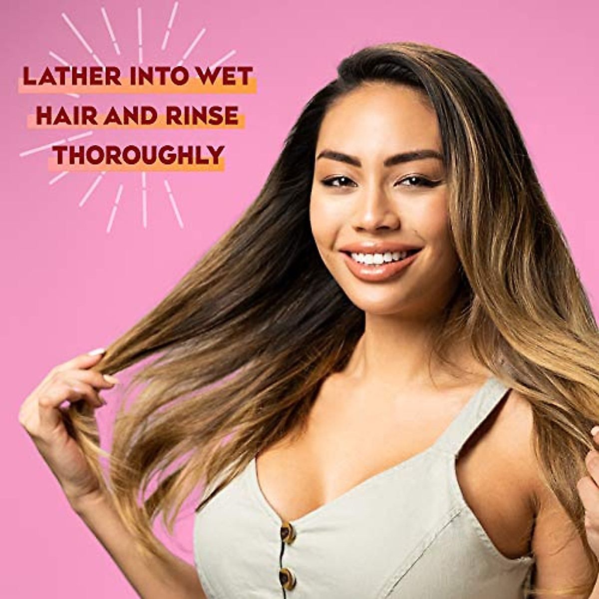 OGX Frizz-Free + Keratin Smoothing Oil Shampoo, 5 in 1, for Frizzy Hair, Shiny Hair