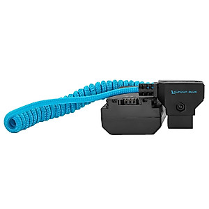 Kondor Blue D-Tap to NP-FZ100 Coiled Dummy Battery Cable for Sony a7S III/a7 IV, Blue