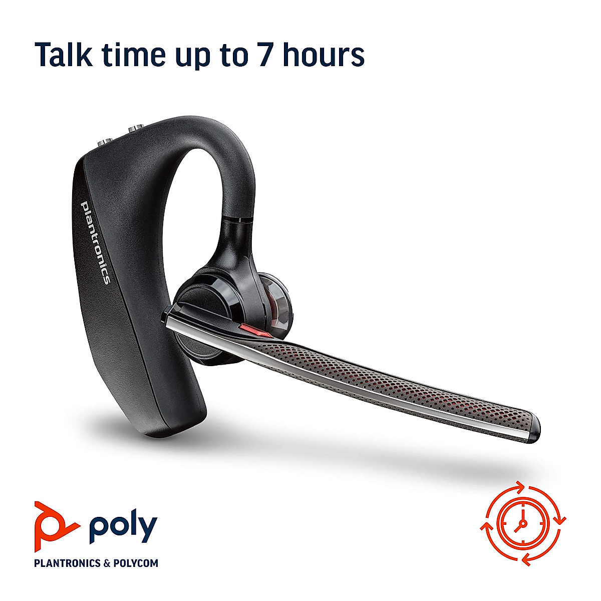 Plantronics - Voyager 5200 UC (Poly) - Bluetooth Single-Ear (Monaural) Headset - Compatible to connect to your PC and/or Mac - Works with Teams, Zoom & more - Noise Canceling