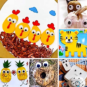 Iooleem 300pcs 20mm Googly Wiggle Eyes Self Adhesive, Wiggle Eyes, Googly Eyes, Googly Eyes for Crafts.