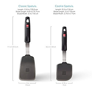 DI ORO Silicone Turner Spatula Set - Kitchen Spatulas for Nonstick Cookware - 600°F Heat-Resistant BPA Free Egg Spatula & Small Cookie Turners – Non Stick Flippers for Cooking - Dishwasher Safe