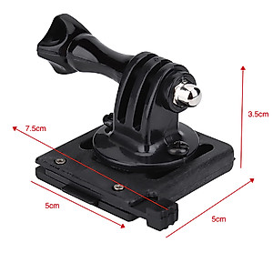 Tbest Helmet Fixed Mount, 90 Degree Rotation, for Camcorders, Cameras, SJCAM, YI Camera etc, Nylon & Plastic, Black, Helmet Camera Mount