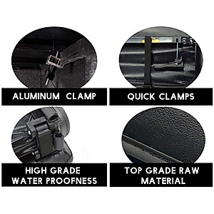 KSCPRO Quad Fold Tonneau Cover Soft Four Fold Truck Bed Covers for 2015-2023 Ford F-150 F150 with 5.5 ft Bed, Styleside