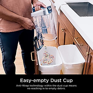 Shark AZ3002 Stratos Upright Vacuum with DuoClean PowerFins, HairPro, Powered Lift-Away, Self-Cleaning Brushroll, & Odor Neutralizer Technology, Navy