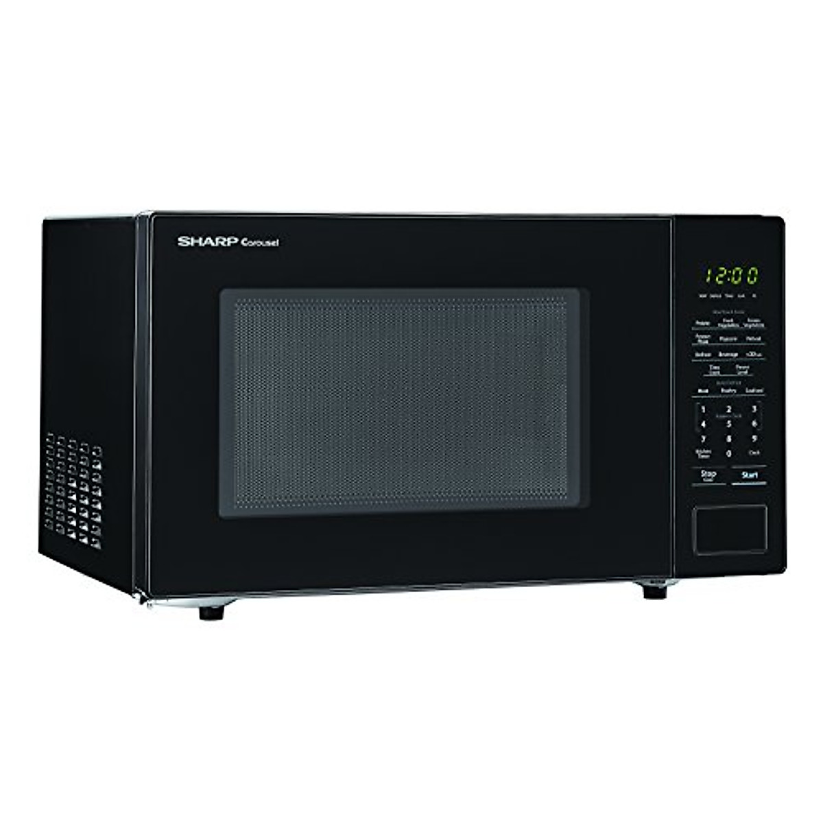 SHARP Black Carousel Cu. Ft. 1000W Countertop Microwave Oven (ISTA 6 Packaging), 1.1 Cubic Foot, 1000 Watts