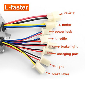 L-faster 24V36V 450W Bike Conversion Kit for Disc Brake Rotor Left Side Mounting Bicycle Motor Kit with Thumb Throttle (24V Thumb kit)