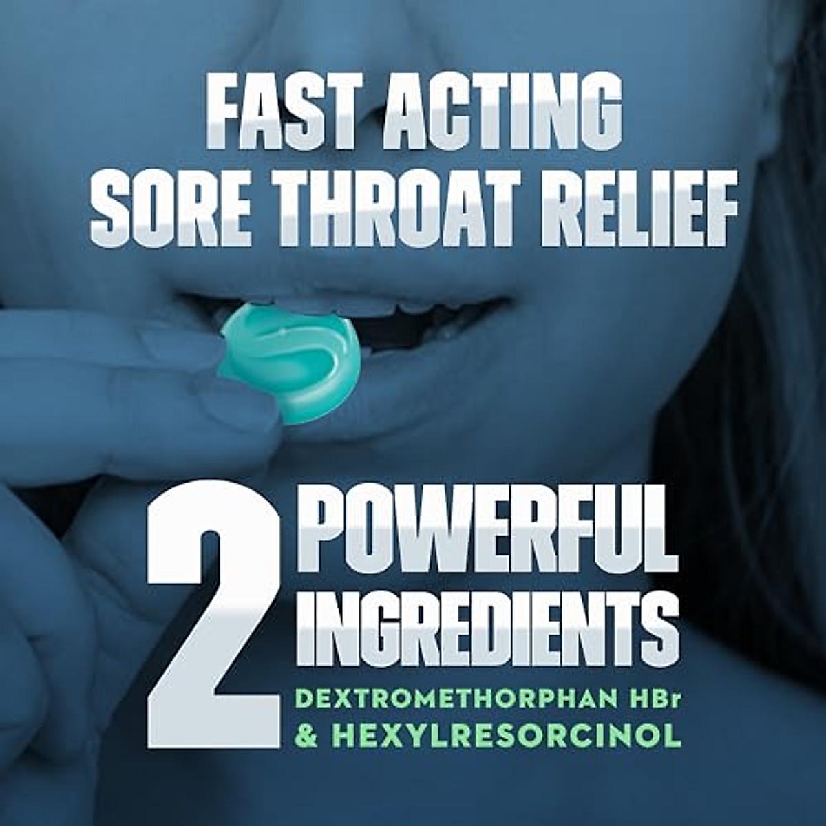 Mucinex Instasoothe Sore Throat Relief + Cough Relief, Sore Throat Lozenges, Cough Drops with Dextromethorphan HBr & Hexylresorcinol, Alpine Herbs & Fresh Mint Flavor Medicated Throat Drops, 40ct