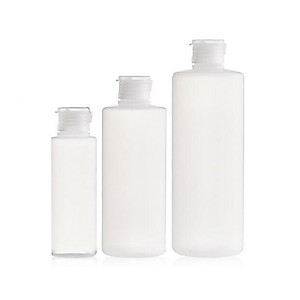 UPSTORE 2PCS Empty Refillable Plastic Clear Soft Tube Squeeze Bottle Jars With Flip Cover Cosmetic Makeup Packing Storage Holder Containers for Toner Lotion Shower Gel Cleaser Shampoo (200ml/6.8oz)