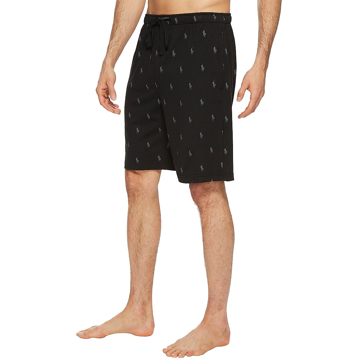 POLO RALPH LAUREN Knit Sleep Shorts Polo Black/Active Grey Aopp SM