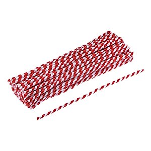 MECCANIXITY Pipe Cleaners Chenille Stems 30cm/12 Inch for DIY Art Creative Crafts Decorations, Red White Pack of 100