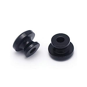 Metallor Guitar Strap Buttons Mushrooms Head Guitar End Pins Strap Locks with Mounting Screws for Acoustic Electric Guitar or Bass Ukulele Set of 2Pcs Black.