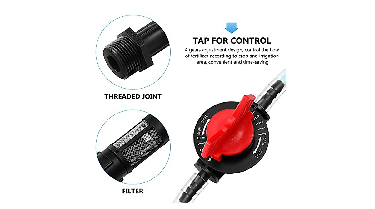 Yardwe 3/4 Inch Fertilizer Injector for Easy Drip Irrigation