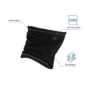Turtle Fur Micro Fur Single-Layer Neck Gaiter, Black, One Size