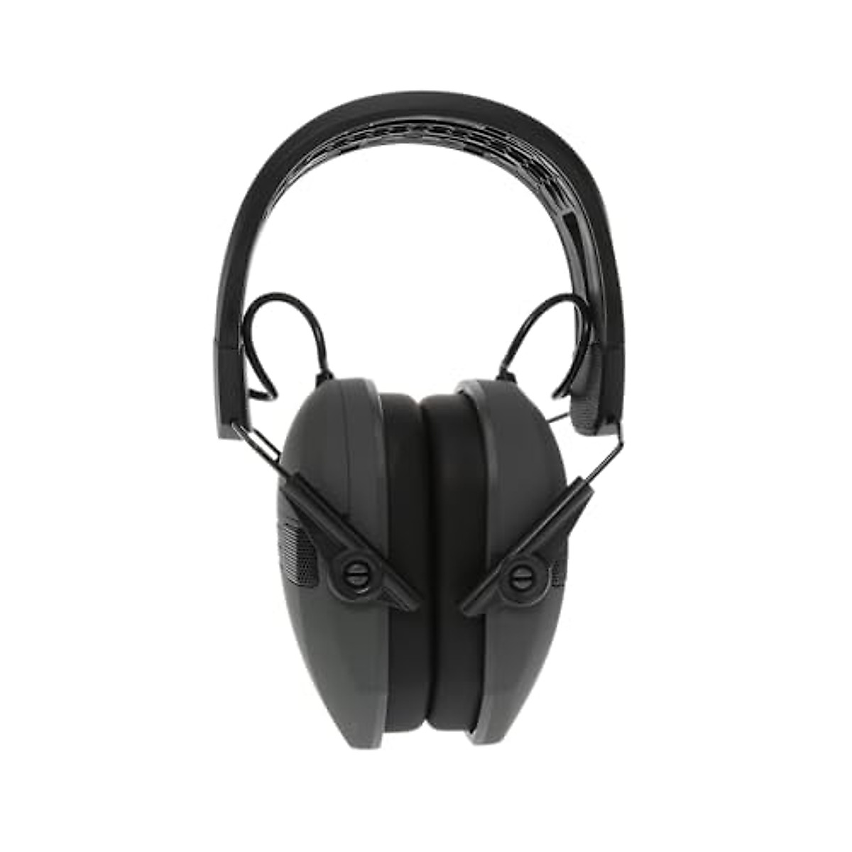 Walker's Razor Tacti-Grip Earmuffs- Battleship Grey, High Performance Silicone Composite Slip Free Headband- Natural Sound Clarity Full Dynamic Range 23NRR