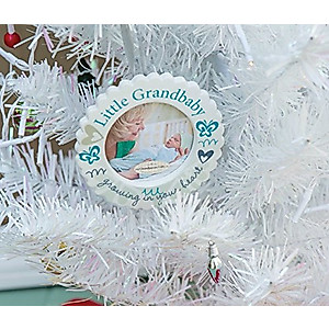 Little Grandbaby Growing In Your Heart Ultrasound Photo Ornament and Poem (Ornament Boxed w/ Poem)