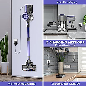 Cordless Vacuum Cleaner, Stick Vacuum Cleaner with LED Headlights,180W Lightweight Rechargeable Wireless Vacuum Cleaner ,Up to 30 Mins Runtime Vacuum Cleaner for Home Hardwood Floor Carpet Pet Hair