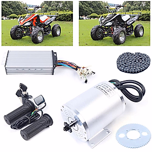 Kathring Electric Brushless Motor Complete Kit, DC 48V 2000W Electric Drive Bike Conversion Kit for E-bike Scooter Bicycle Conversion Drive Motor, DIY Part