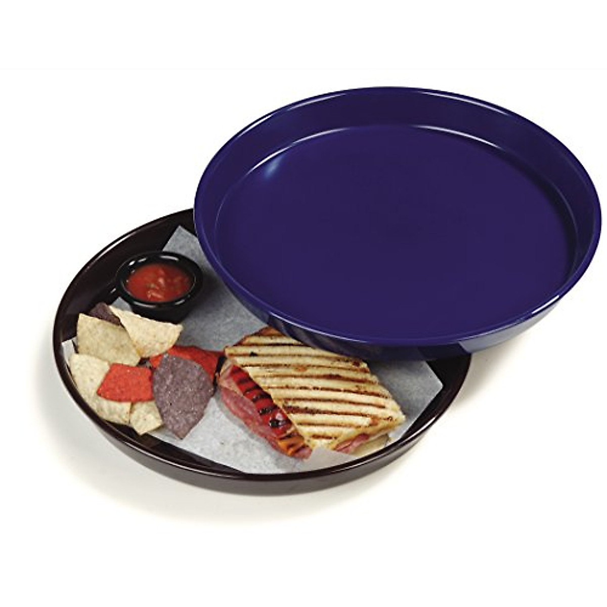 Carlisle FoodService Products Plastic Serving Tray, 13 Inches, Cobalt