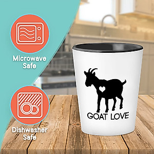 Bubble Hugs Animal Shot Glass 1.5oz - Goat Love - Cute Lover Farm