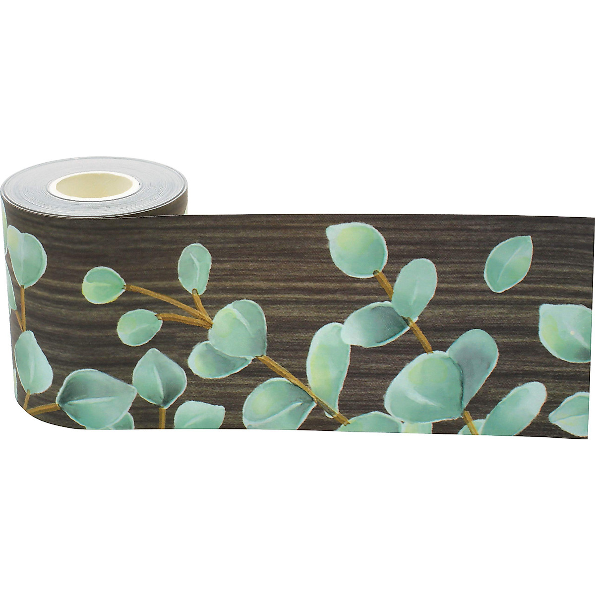 Teacher Created Resources Eucalyptus Straight Rolled Border Trim - 50ft - Decorate Bulletin Boards, Walls, Desks, Windows, Doors, Lockers, Schools, Classrooms, Homeschool & Offices