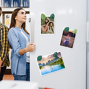 8pcs Plant Fridge Magnets, Aesthetic Leaf Fridge Magnets Mini Tropical Refrigerator Magnets Cute Fridge Magnets Monstera Plant Decor for Locker Fridge Home Office (4 Styles)