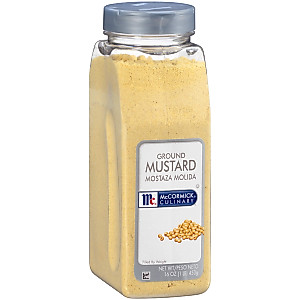 McCormick Culinary Ground Mustard, 16 oz - One 16 Ounce Container of Ground Mustard Powder for a Sharp Tangy Taste, Perfect for Dips, and Sauces
