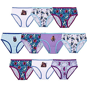 Disney Girls' Amazon Exclusive 10-PK Raya 100% Combed Cotton Panties with Sisu, Tuk and More in Sizes 4, 6 and 8, 10-Pack