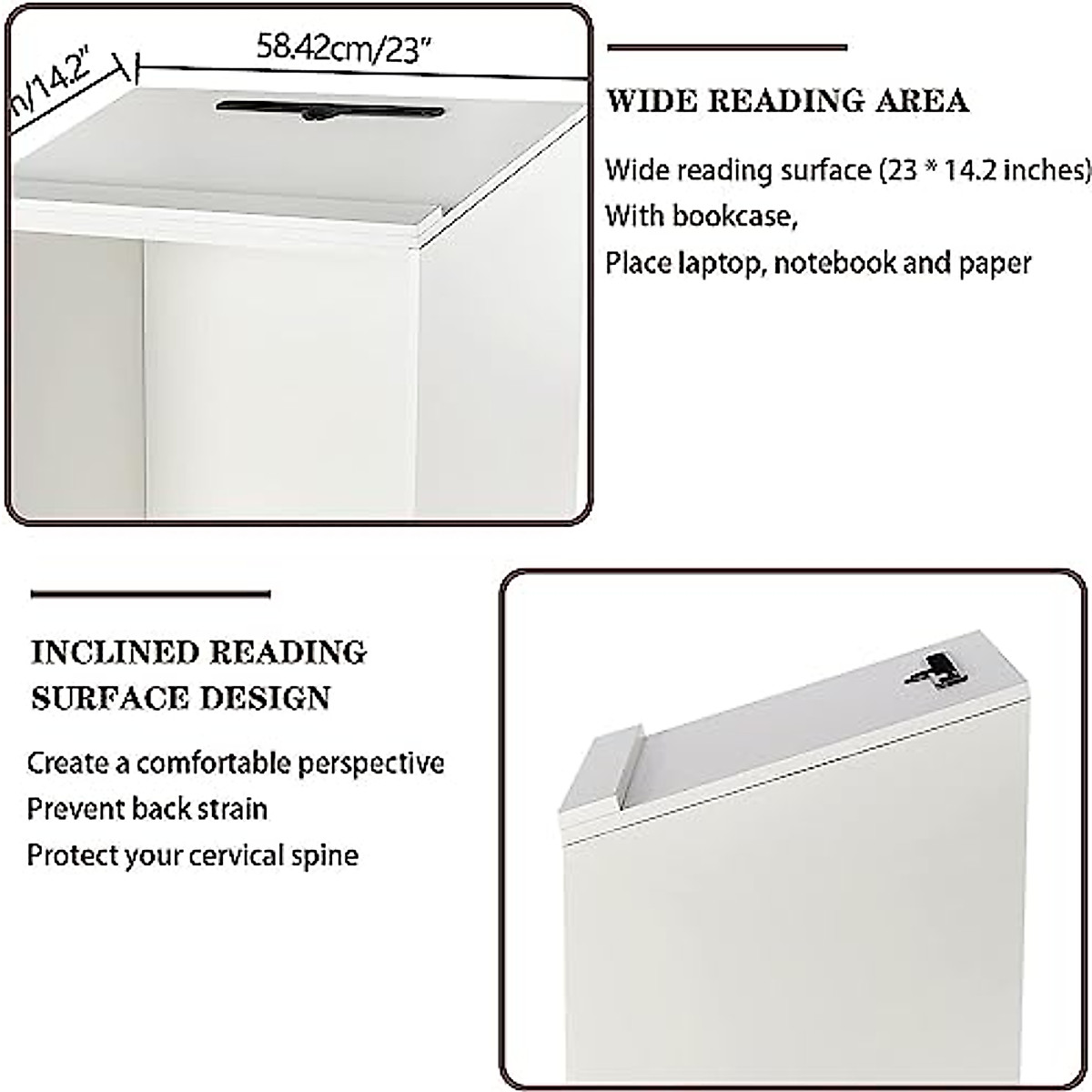 Podium Stand Modern Lecterns Wood Podium Stand Floor Standing Teacher Podiums W/Spacious Shelves Reception Desk Portable Podium Stand Has Many uses