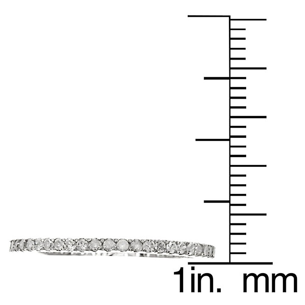 10k White Gold Eternity Diamond Wedding Band (1/3 cttw, I-J Color, I2-I3 Clarity)