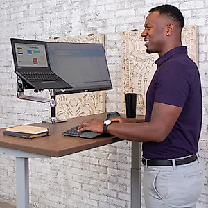 Ergotron – LX Vertical Stacking Dual Monitor Arm, VESA Desk Mount – for 2 Monitors Up to 24 Inches, 7 to 20 lbs Each – Polished Aluminum