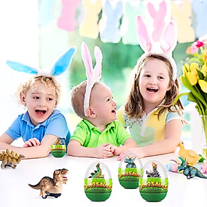 CYURMJUN Dinosaurs Eggs Toys for Kids, Eggs Filler Dinosaur Pull Back Cars Toy, Dino Vehicles Toys for Boys Girls Birthday Gifts(6Pack)