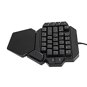 One Handed Keyboard, One Handed Gaming Keyboard Plug and Play Programmable Keys RGB Backlit Ergonomic Design for Home for Dorm for Game