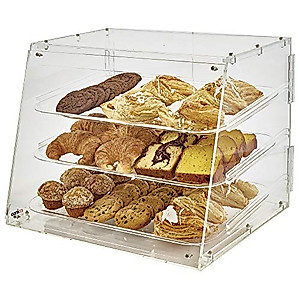 Winco 3-Tier Pastry Display Case, Acrylic Medium