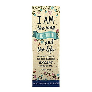 John 14:6 I Am The Way Bookmarks, 2 x 6 inches, 25 Bookmarks