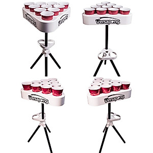 Portable Beer Pong Table/Tailgate Game with Backpack Carry Case and Balls