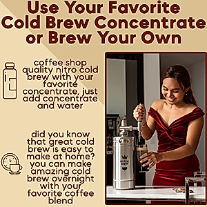 The Original Royal Brew Nitro Cold Brew Coffee Maker - Gift for Coffee Lovers - 128 oz Extra Large Home Keg, Nitrogen Gas System Coffee Dispenser Kit
