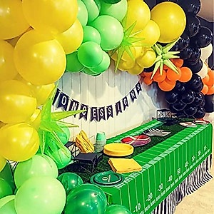 UNIIDECO 2 Pieces 54”x108” Football Tablecloth, Soccer Themed Plastic Table Cover, First Down Football Birthday Party Gender Reveal Decoration Supplies