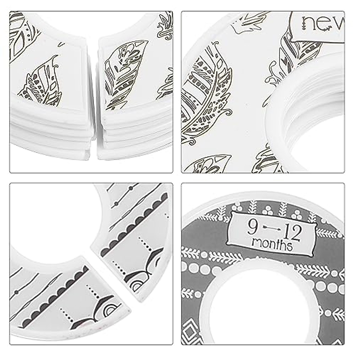 BESTOYARD 8pcs Clothing Divider Baby Clothes Separators Nursery Closet Organizer Baby Closet Size Dividers Infant Clothes Plastic Baby Divider for Closet Double Sided Drawer Newborn
