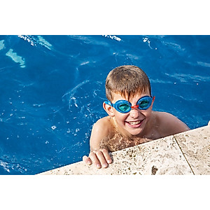 Zoggs Ripper Junior Kids UV Anti Fog Swimming Goggles (6-14 Years) Blue/Red