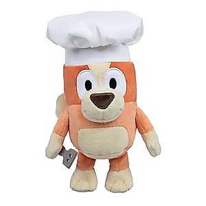 Bluey Friends Plush Soft Toy | Chef Bingo with Chef Hat and Spatula