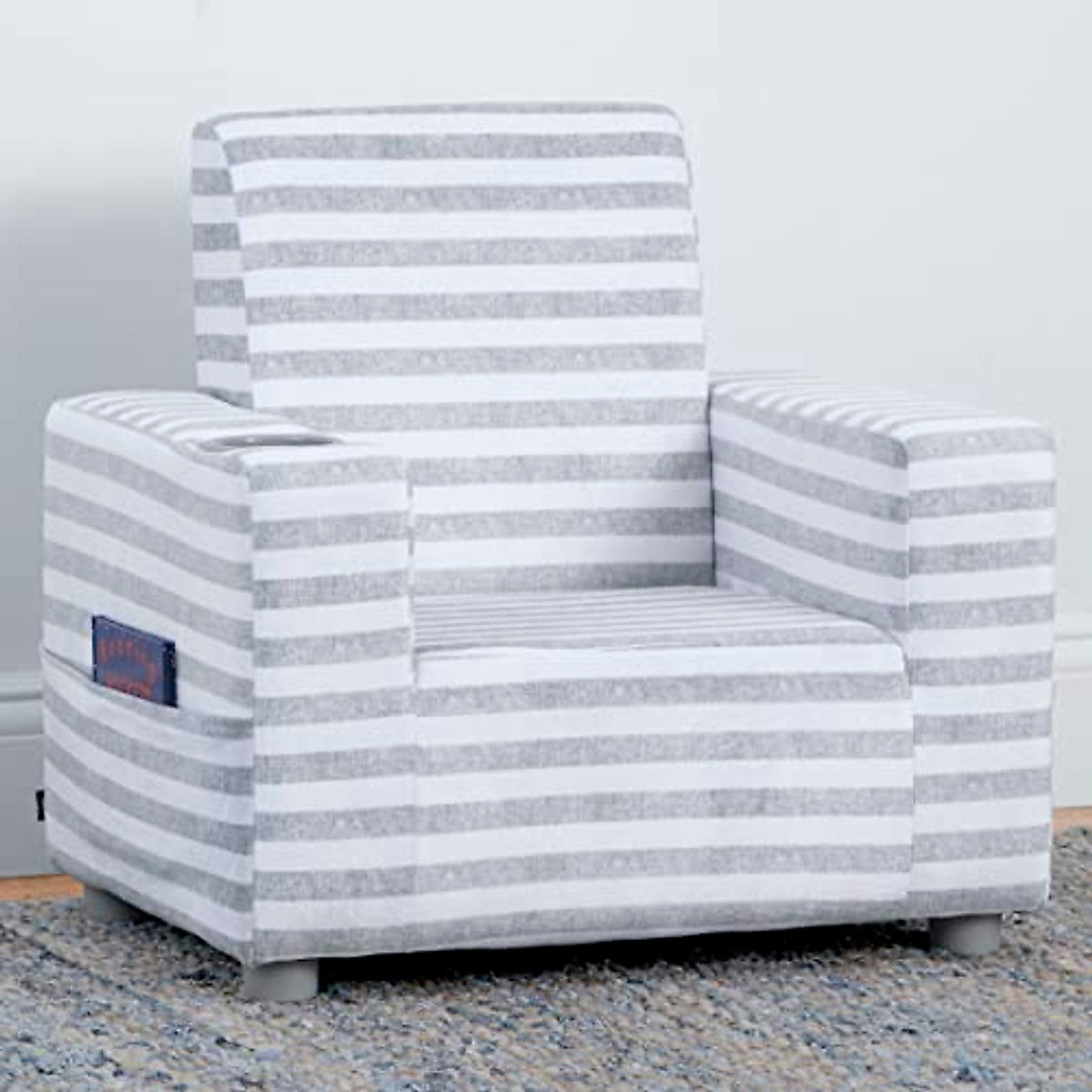 GAP GapKids Upholstered Chair, Grey/White