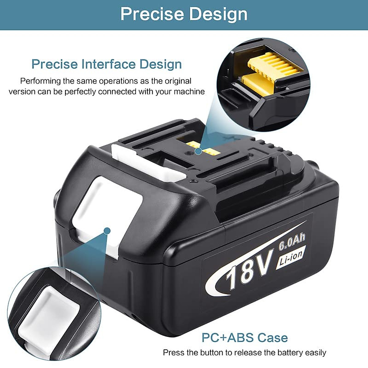 Fancy Buying [2Pack] 18V 6000mAh Replacement Battery for Makita BL1850 BL1815 BL1830 BL1835 BL1840 BL1860 LXT400 194204-5 194205-3 194230-4 194309-1