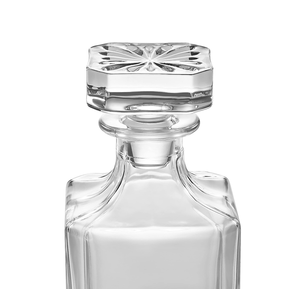 Makerflo Customizable Whiskey Decanter - 750ml Glass Alcohol Decanter with Airtight Bottle Stopper - Ideal Personalized Gift for All Occasions - Clear (1 Piece) - Suitable for engraving.