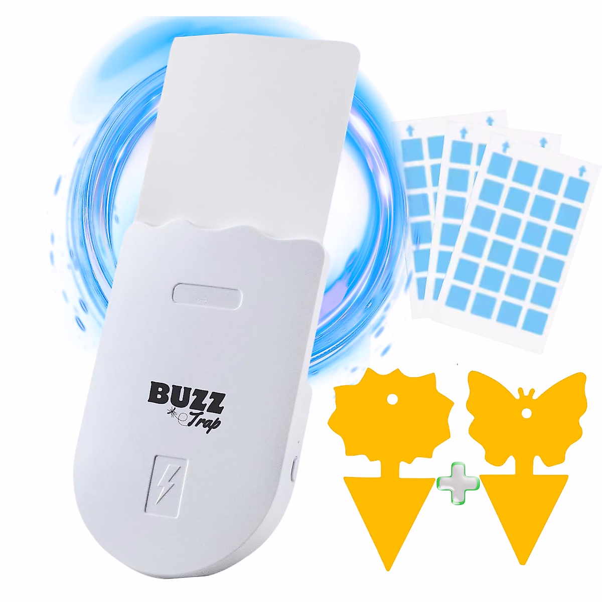 Flying Insect Trap, Indoor Fly Trap, Fruit Fly Traps, Plug in Bug Light Trap for Gnat Moth for Mosquito, Flies, Fruit Flies, Moth, Gnat, Houseflies (1 Device + 3 Refills)