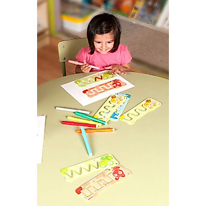 Miniland Educational - Pre-Writing Basic Patterns Stencils