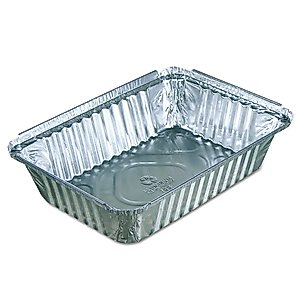 Pactiv Y78830 Oblong Food Pans, 36 oz, 1.61" Length, 0.76" Width, 1.39" Height, Aluminum (Pack of 400)