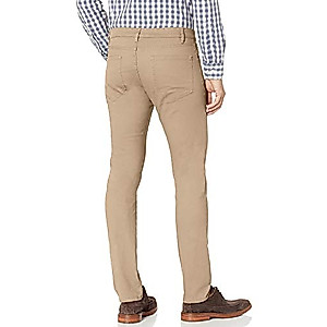 Amazon Essentials Men's Skinny-Fit 5-Pocket Stretch Twill Pant, Khaki Brown, 32W x 30L