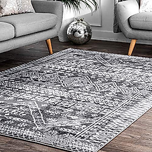nuLOOM Frances Moroccan Area Rug, 3' x 5', Grey