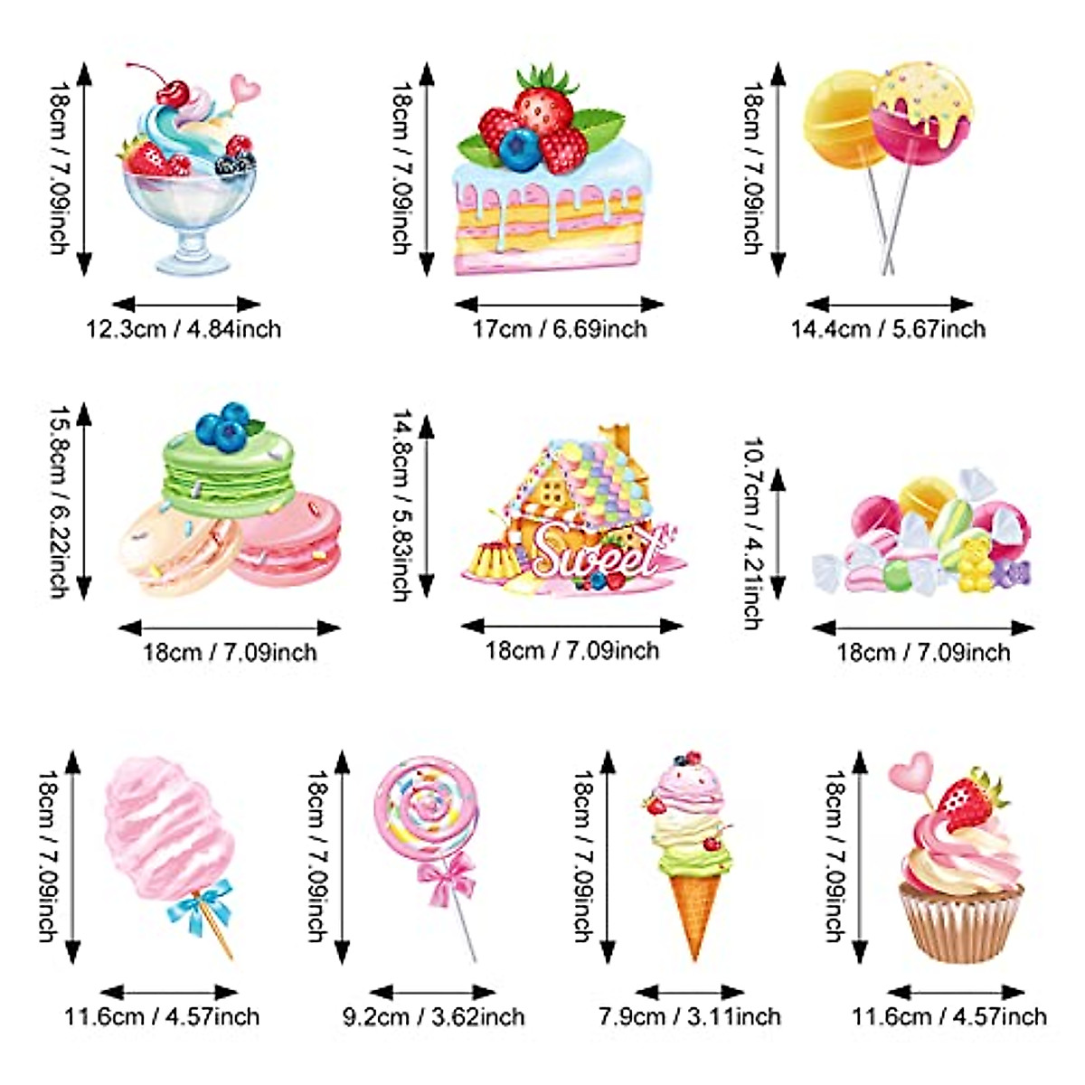 30 Pieces Candy Hanging Swirls Decorations, Candyland Birthday Party Decor for Girls Kids Lollipop Party Donut Party Ice Cream Party Sweet Theme Baby Shower Supplies